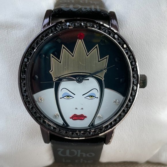 Disney | Accessories | Disney Villians Evil Queen Wristwatch Black ...